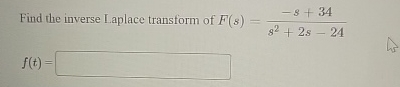 Solved Find the inverse L.aplace transform of | Chegg.com