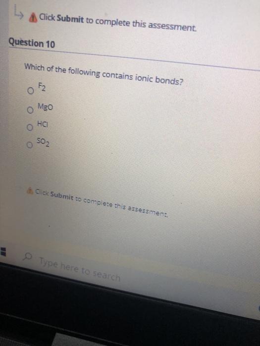 Solved Click Submit to complete this assessment Question 10 | Chegg.com