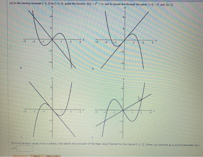 Solved (a) in the viewing rectangle [-3, 3) by (-5,5), graph | Chegg.com