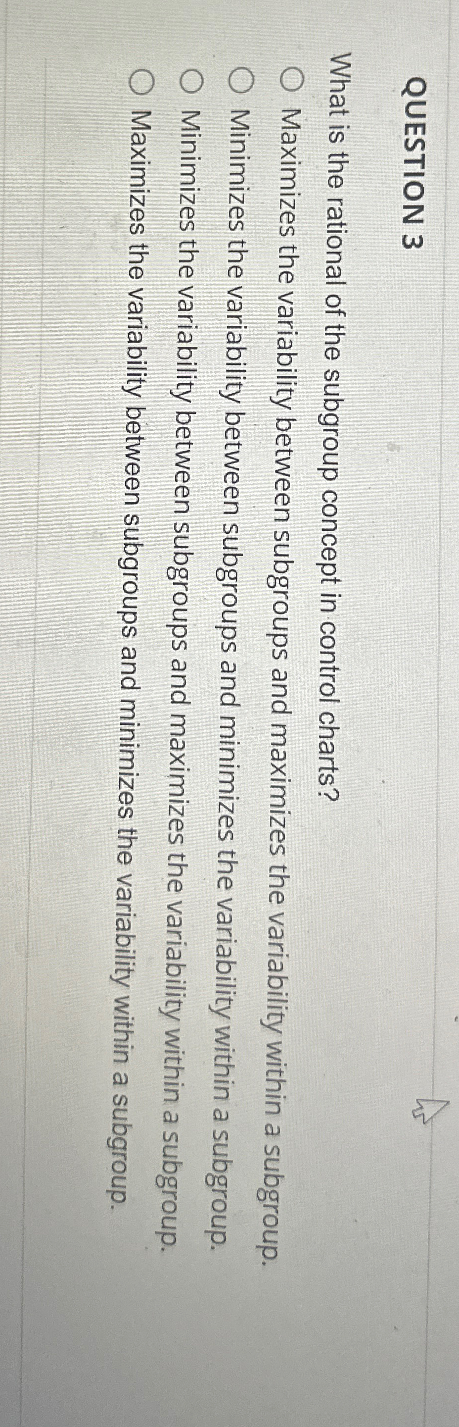Solved QUESTION 3What is the rational of the subgroup | Chegg.com