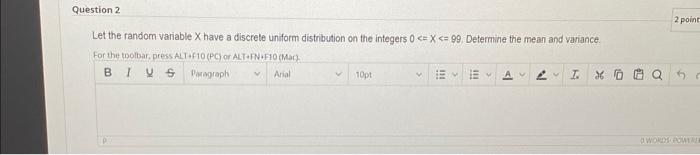 Solved Let the random variable X have a discrete uniform | Chegg.com