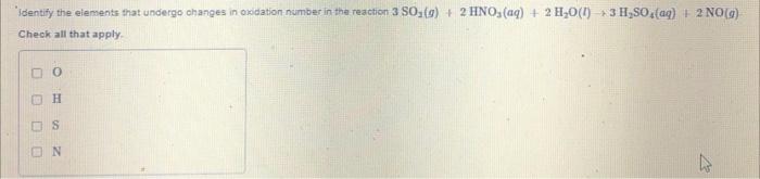 Solved Identify the elements that undergo changes in | Chegg.com