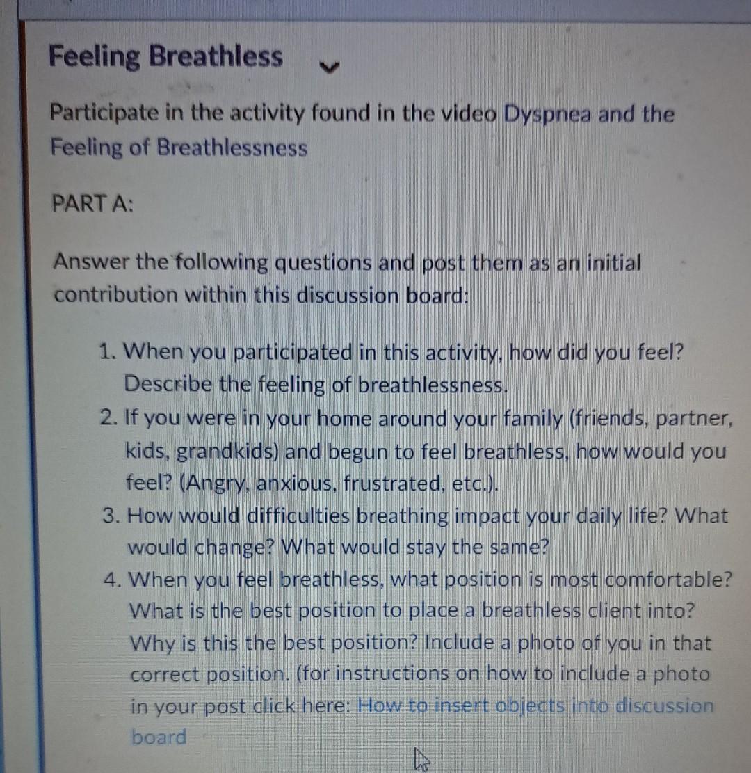 Solved Feeling Breathless Participate in the activity found | Chegg.com