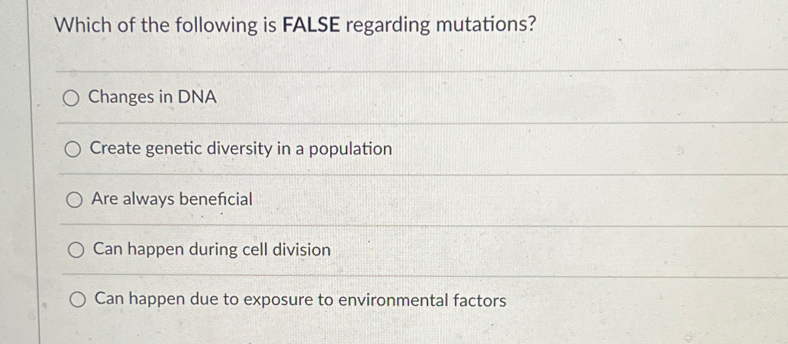 Solved Which of the following is FALSE regarding | Chegg.com