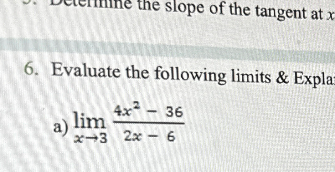 Solved Evaluate the following limits & | Chegg.com