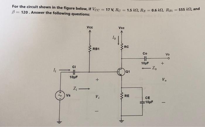 Solved - detrmine av voltage gain -find zi input impedance | Chegg.com