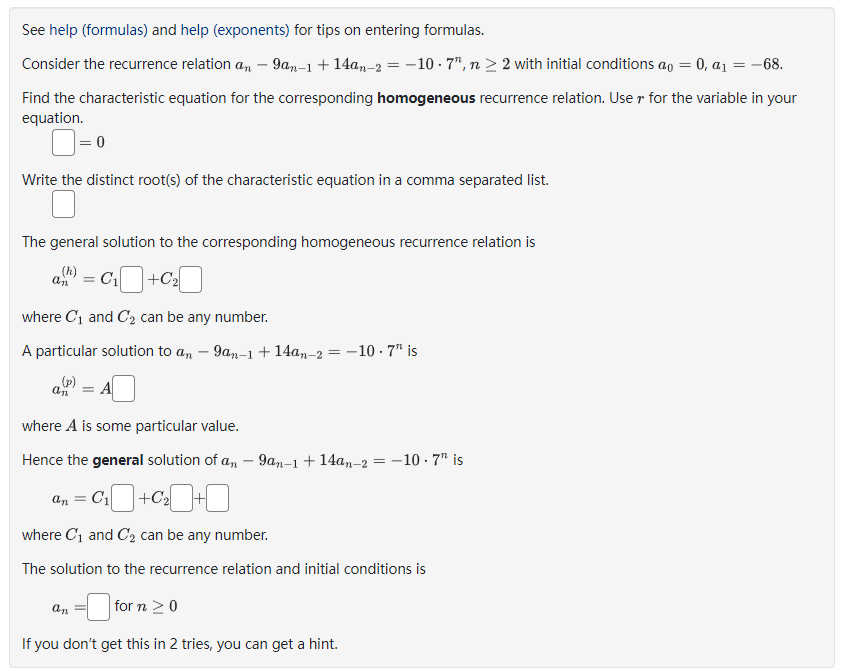 Solved See help (formulas) ﻿and help (exponents) ﻿for tips | Chegg.com
