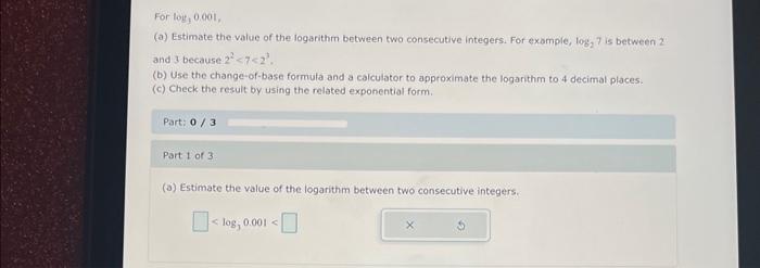 Solved For logr, 0.00I, (a) Estimate the value of the | Chegg.com