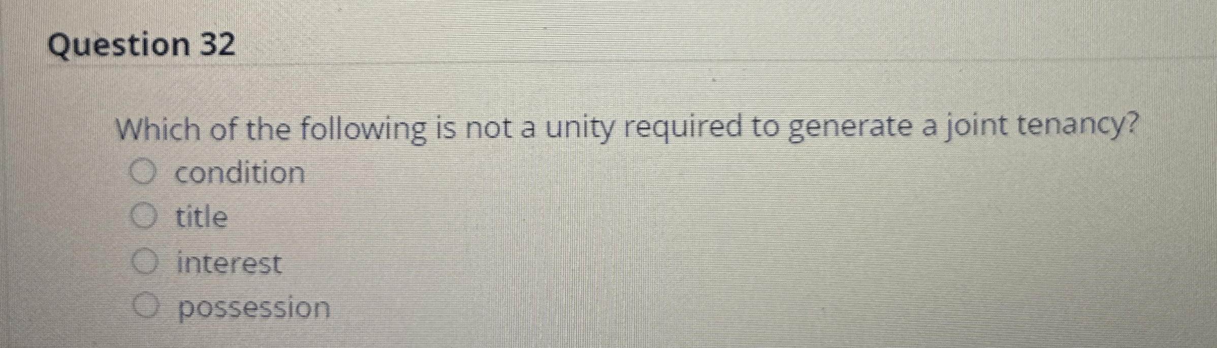 Solved Question 32Which of the following is not a unity | Chegg.com