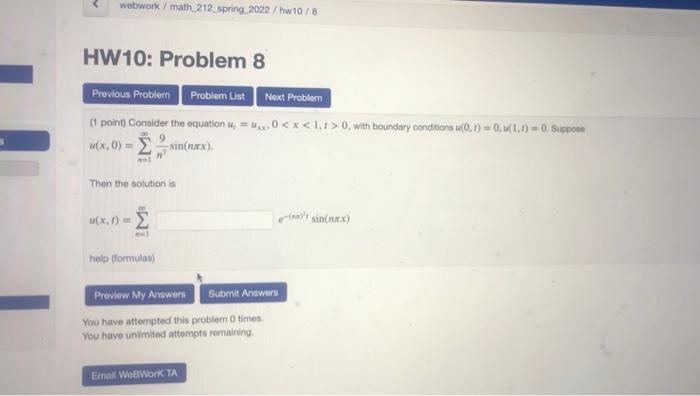 Solved webwork/math_212 spring 2022/hw10/8 HW10: Problem 8 | Chegg.com