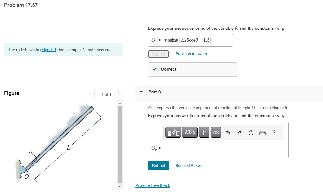 Solved Problem 17.67The rod shown in (Figure 1) ﻿has a | Chegg.com