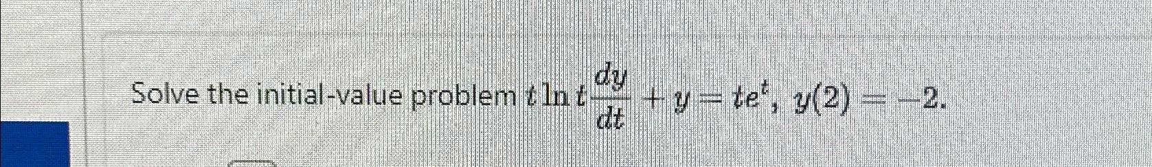 Solved Solve the initial-value problem | Chegg.com