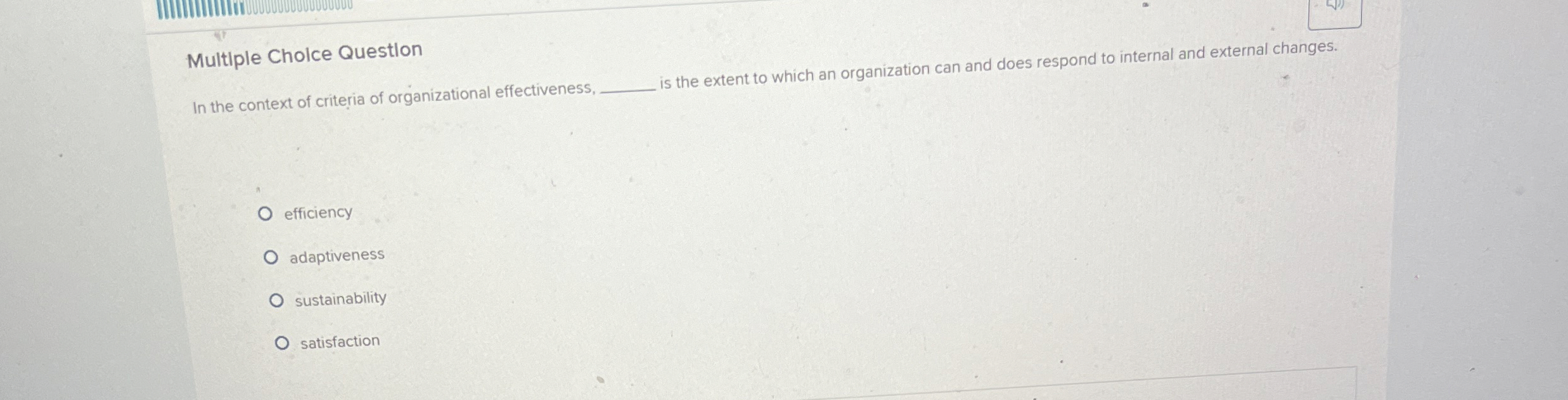 Solved Multiple Cholce QuestionIn the context of criteria of | Chegg.com