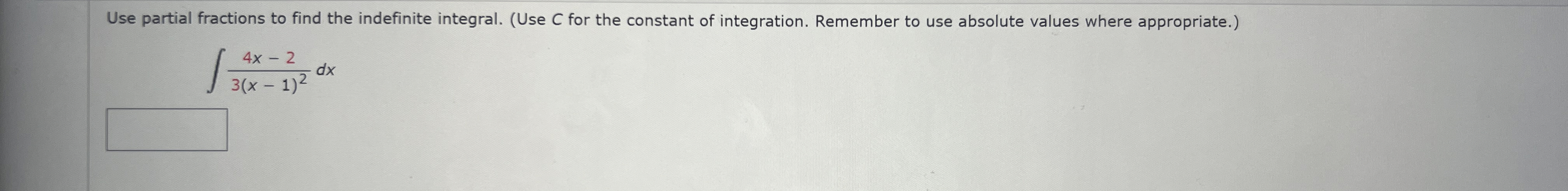 Solved Use partial fractions to find the indefinite | Chegg.com