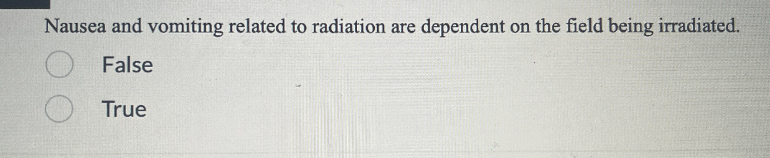 Solved Nausea and vomiting related to radiation are | Chegg.com