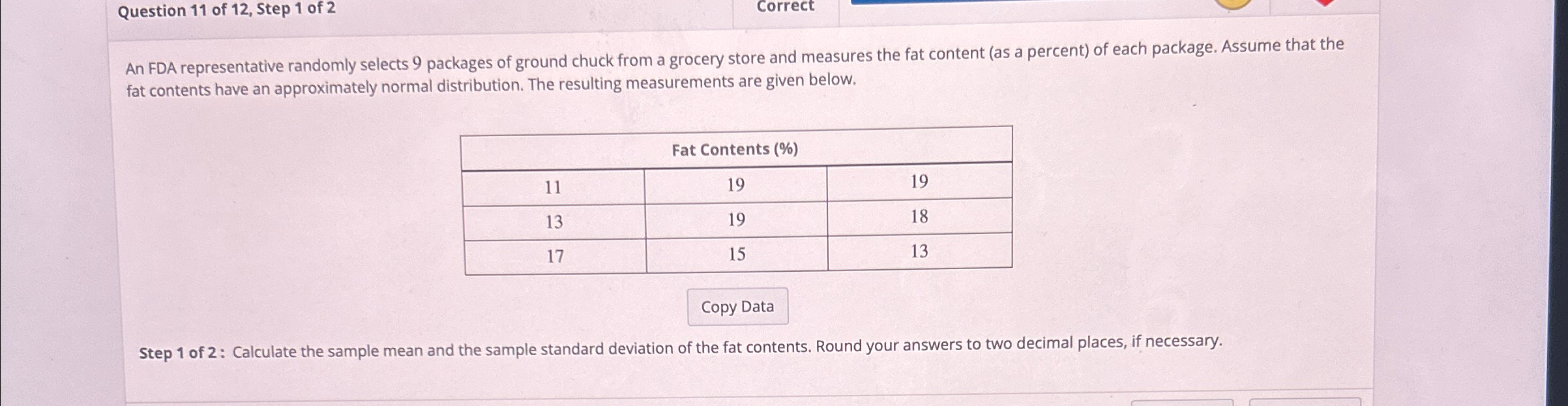 Solved Question 11 ﻿of 12, ﻿Step 1 ﻿of 2An FDA | Chegg.com