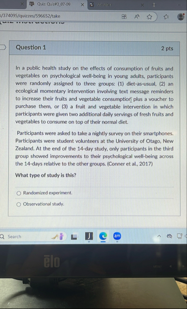 Solved Question 12 ﻿ptsIn a public health study on the | Chegg.com