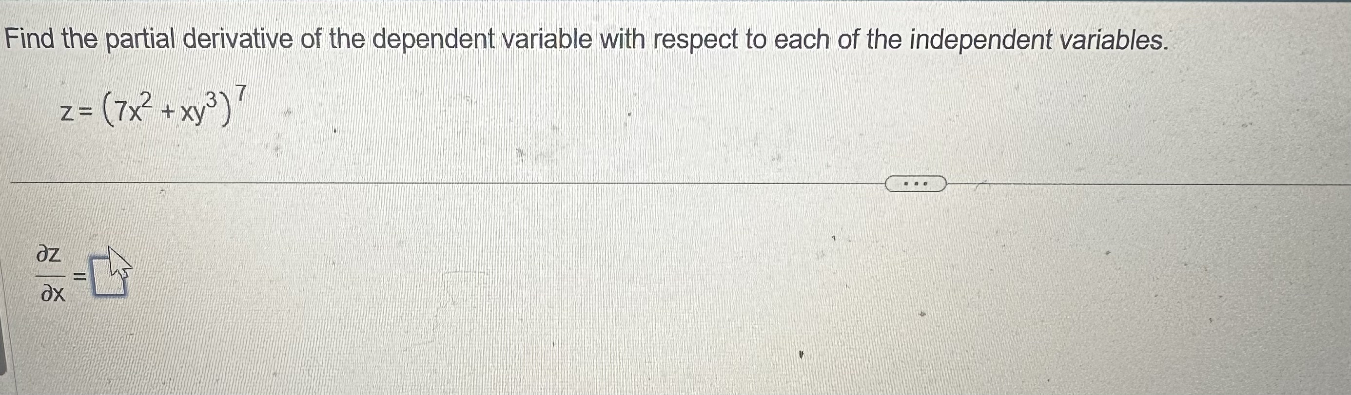 Solved Find the partial derivative of the dependent variable | Chegg.com