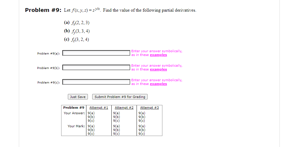 Solved Problem #9: Let f(x,y,z)=zyx. ﻿Find the value of the | Chegg.com