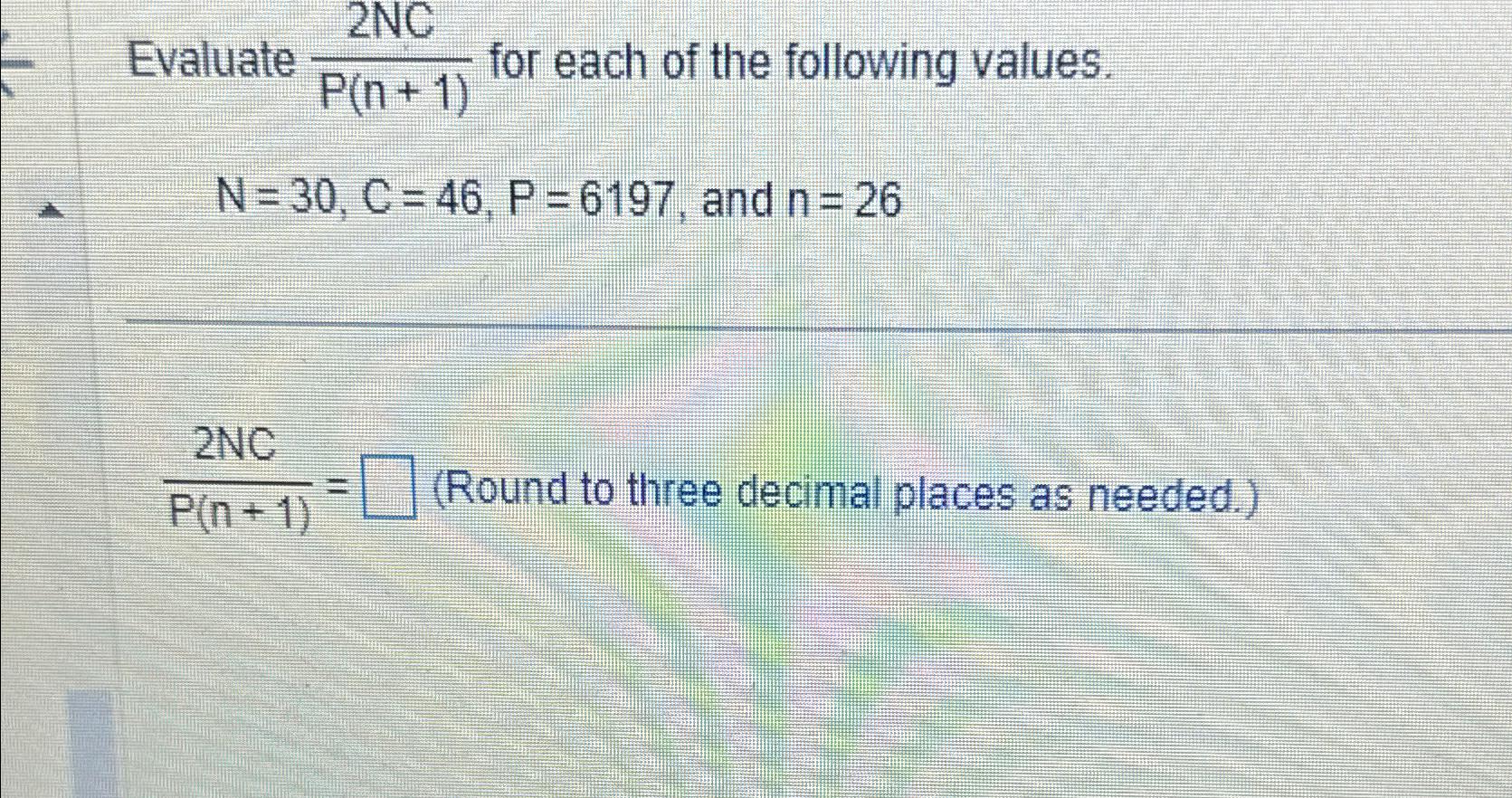 Solved Evaluate 2NCP(n+1) ﻿for each of the following | Chegg.com