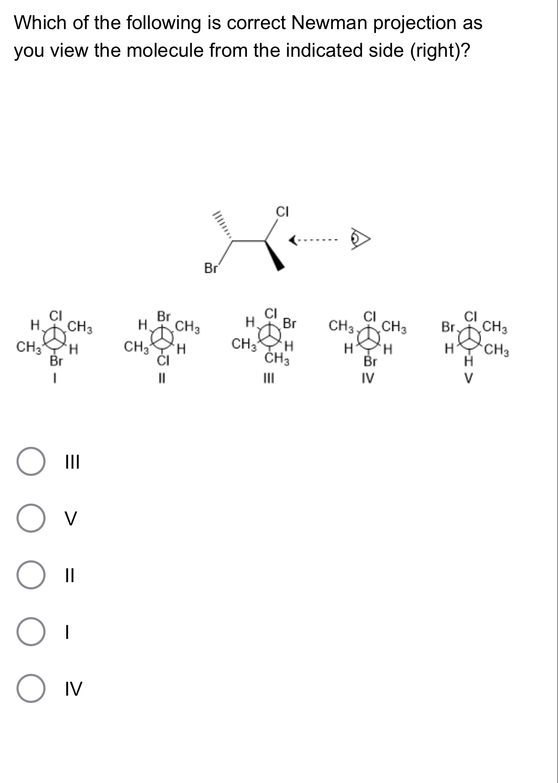 Solved Which of the following is correct Newman projection | Chegg.com