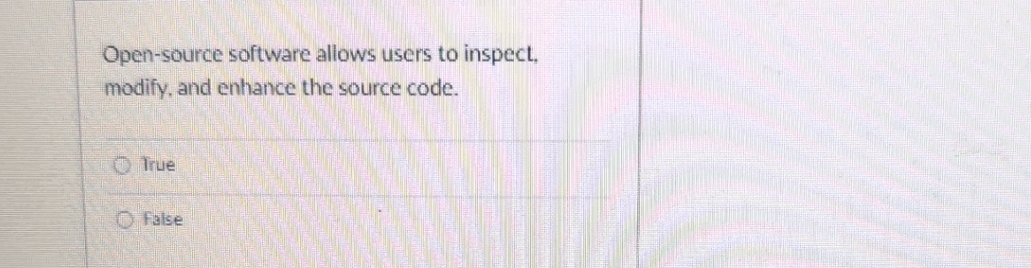 Solved Open-source software allows users to inspect, modify, | Chegg.com