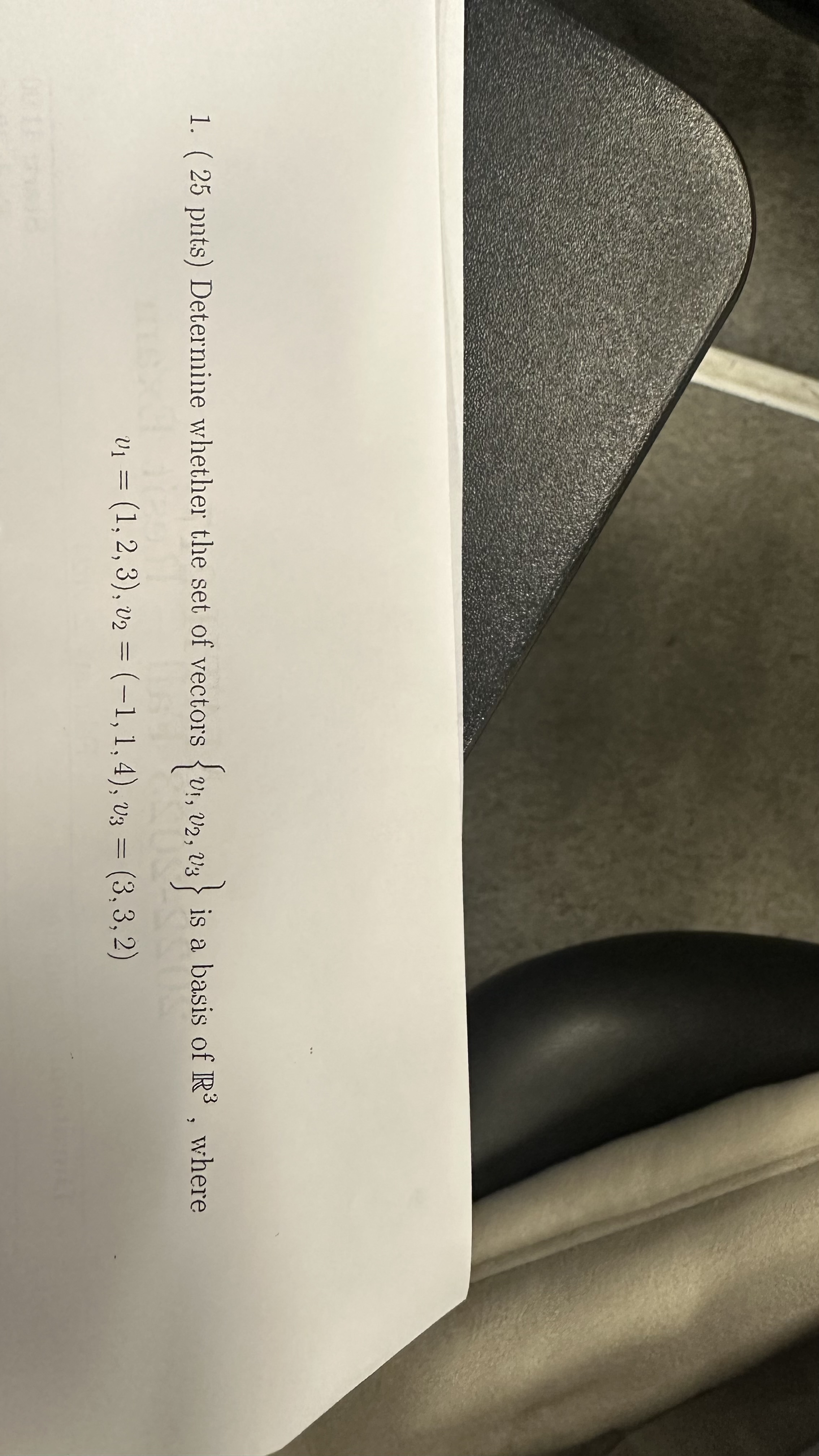 Solved ( 25 ﻿pnts) ﻿Determine whether the set of vectors | Chegg.com