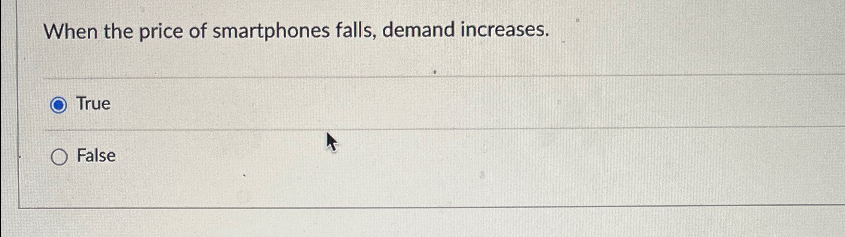 Solved When the price of smartphones falls, demand | Chegg.com
