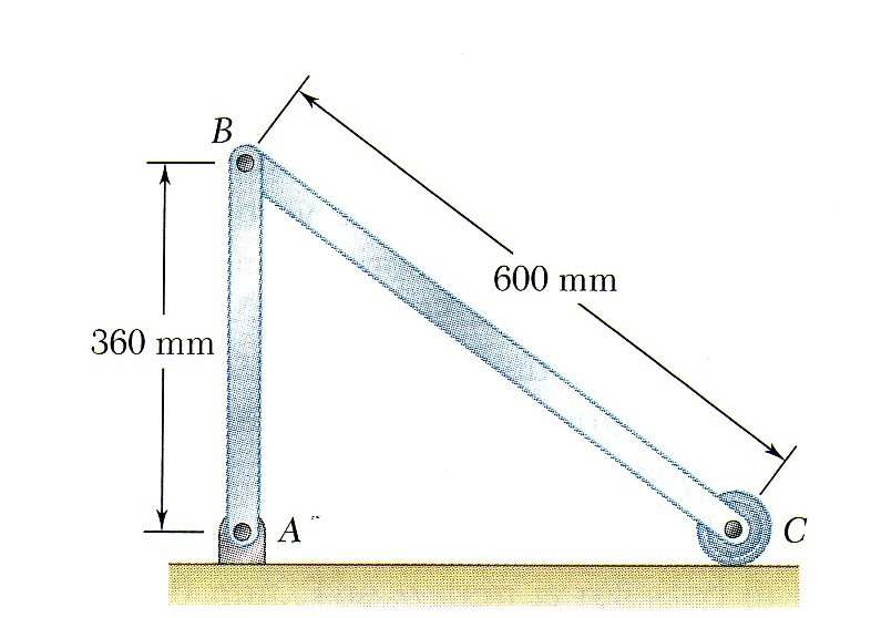 Solved The uniform rods AB and BC are of mass 2.4kg and | Chegg.com