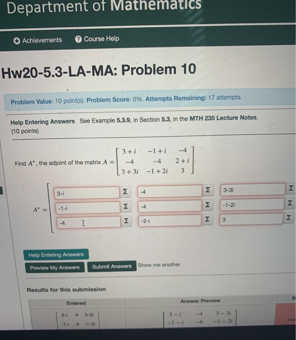 Solved tics Department of Math Course Help Achievements | Chegg.com