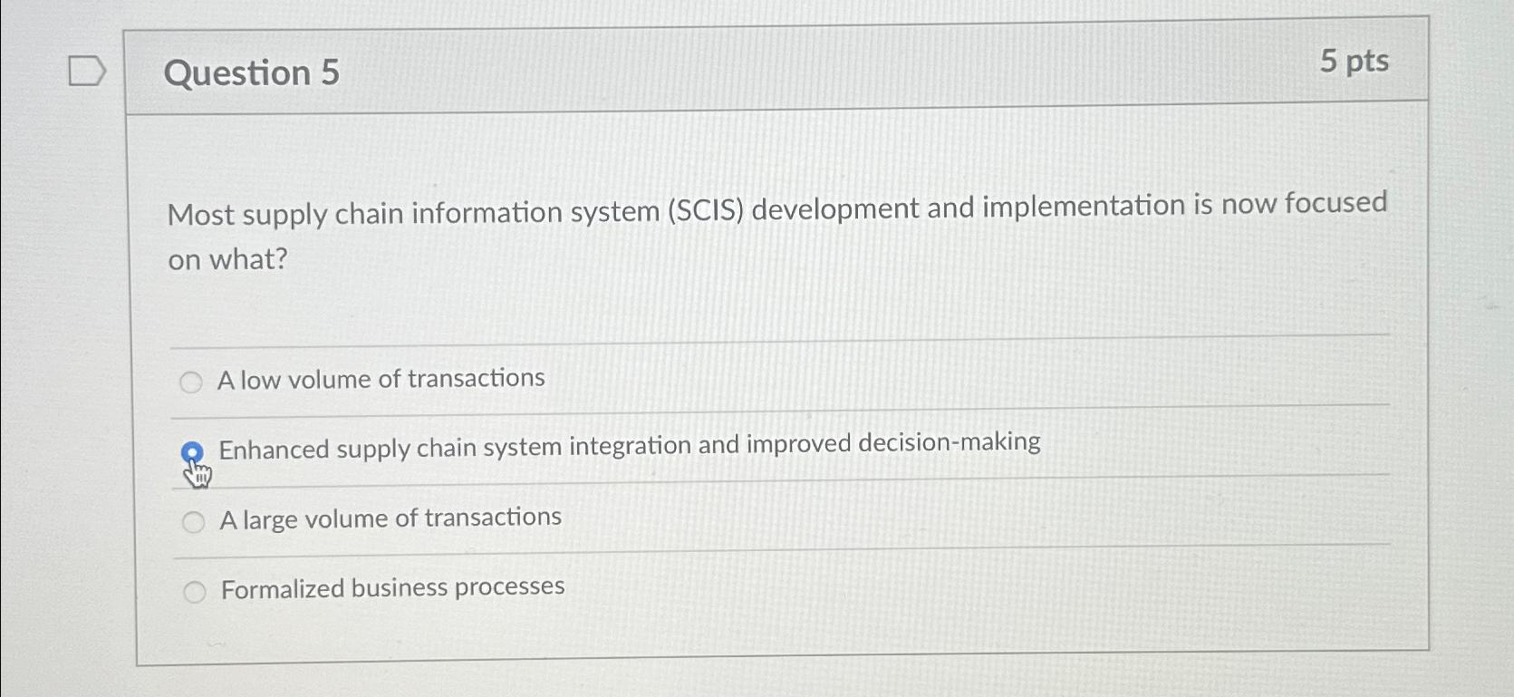 Solved Question 55 ﻿ptsMost supply chain information system | Chegg.com