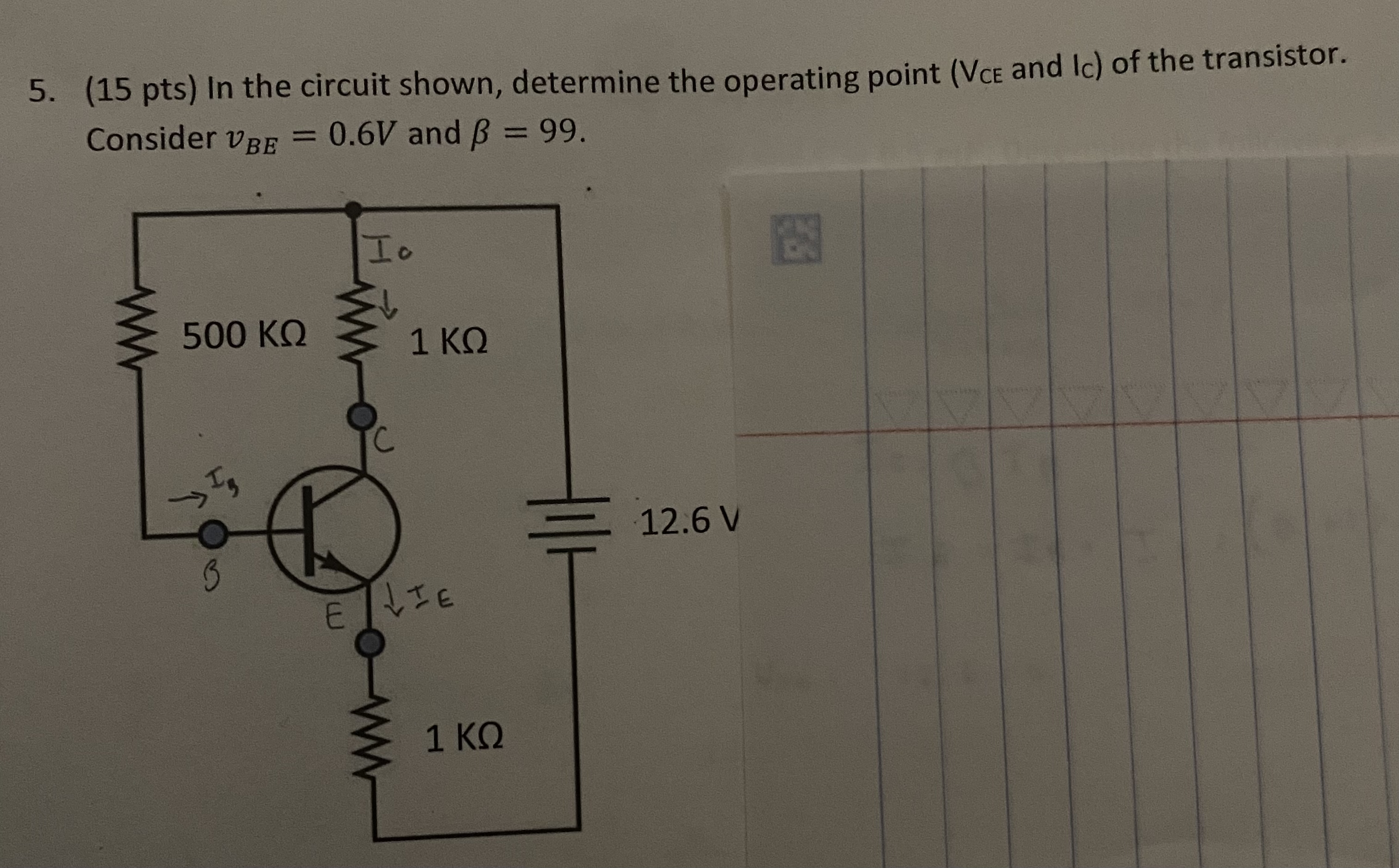 Solved (15 ﻿pts) ﻿In the circuit shown, determine the | Chegg.com