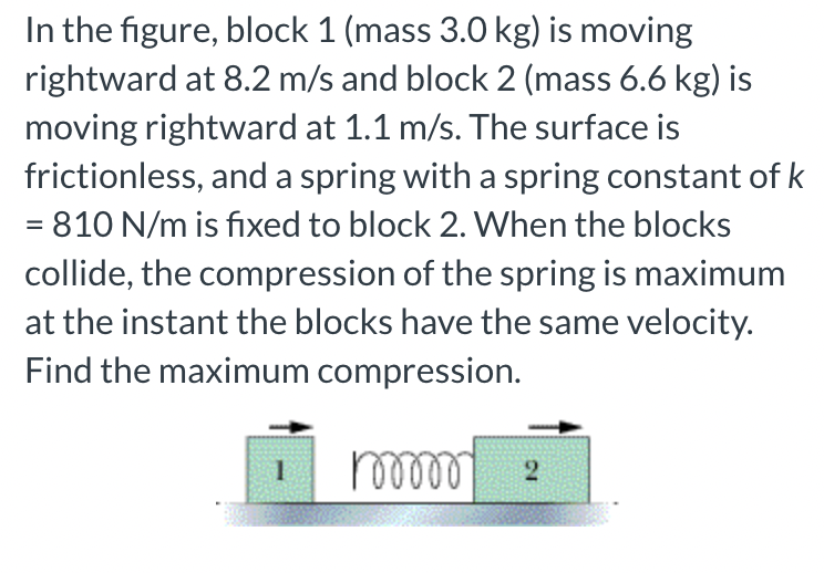 Solved In the figure, block 1 (mass 3.0kg ) ﻿is | Chegg.com