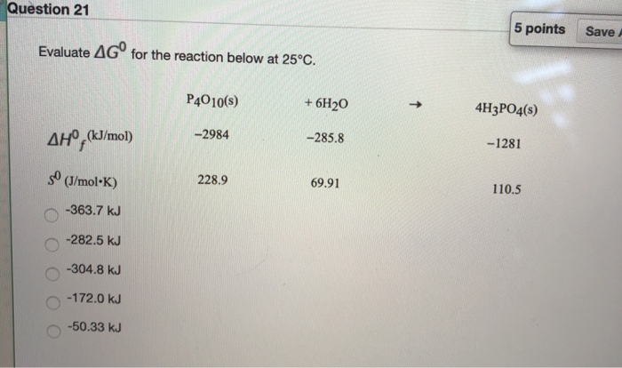 Solved Question 16 5 points Save In the equation HF + H20 = | Chegg.com