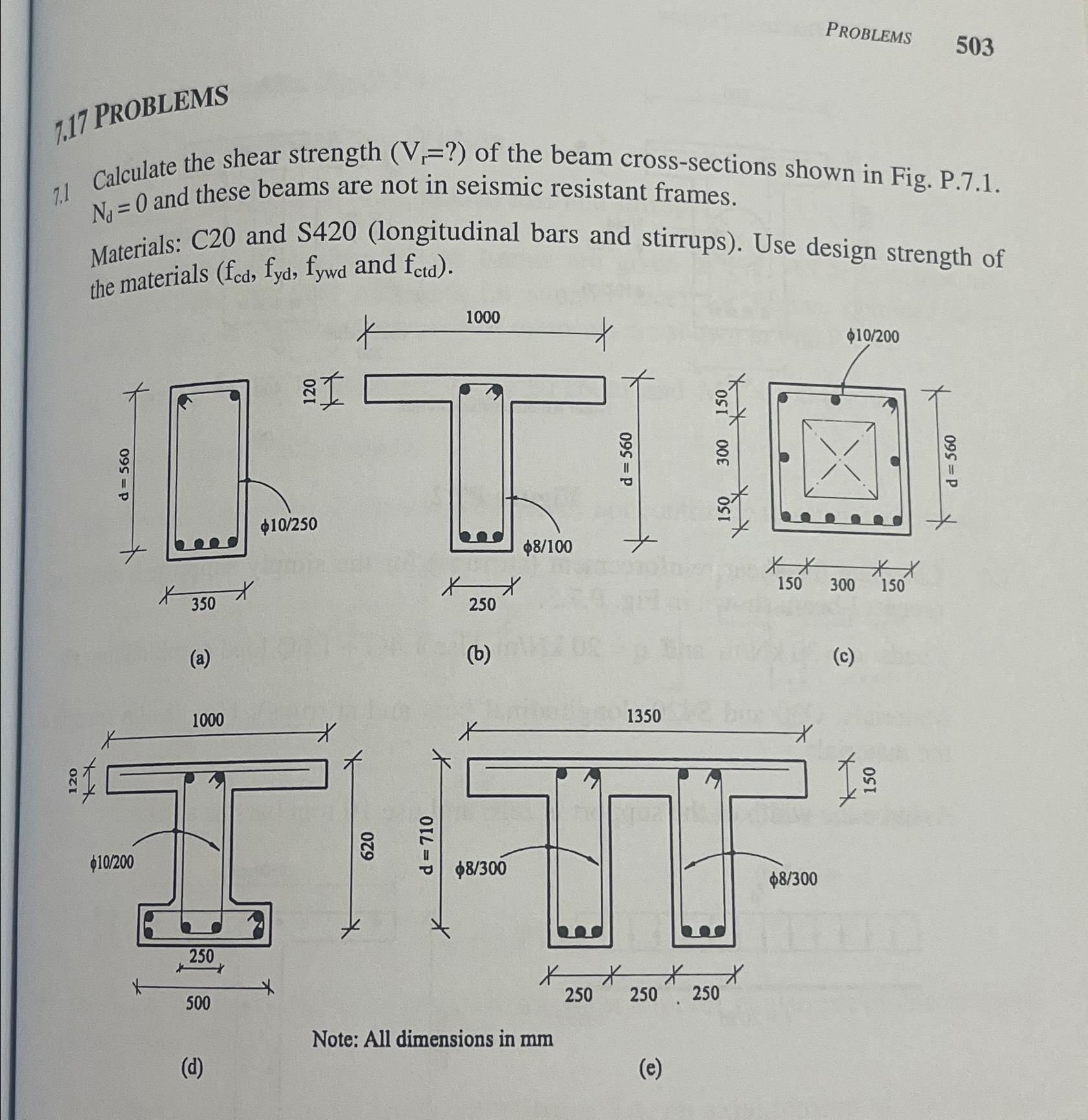 Solved Calculate the shear strength of the beam | Chegg.com