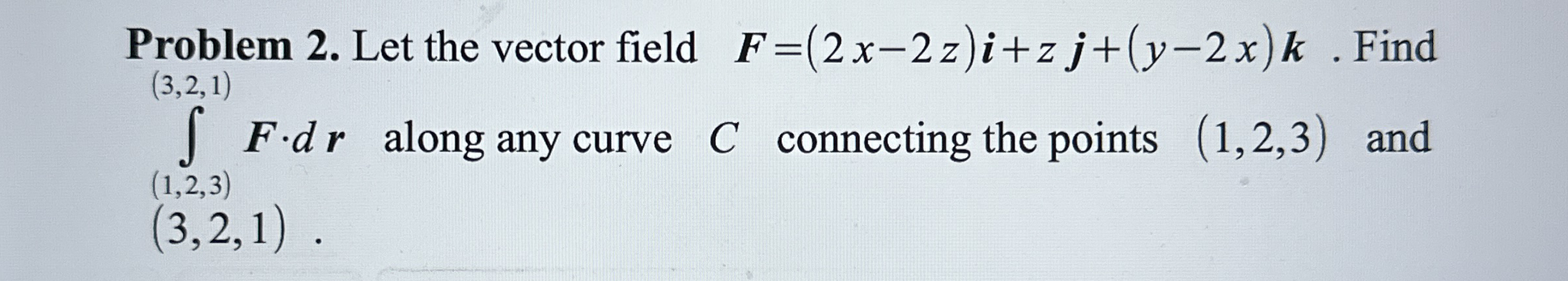 Solved Problem 2. ﻿Let the vector field | Chegg.com