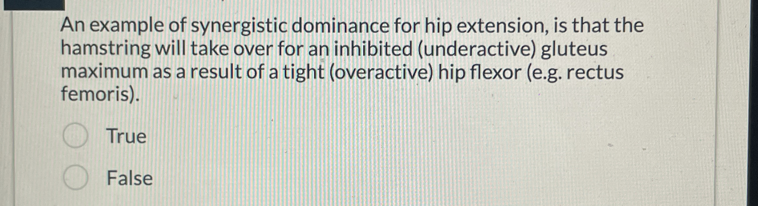 An example of synergistic dominance for hip | Chegg.com