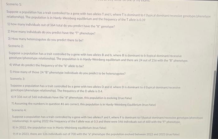 Solved Suppose a population has a trait controlled by a gene | Chegg.com