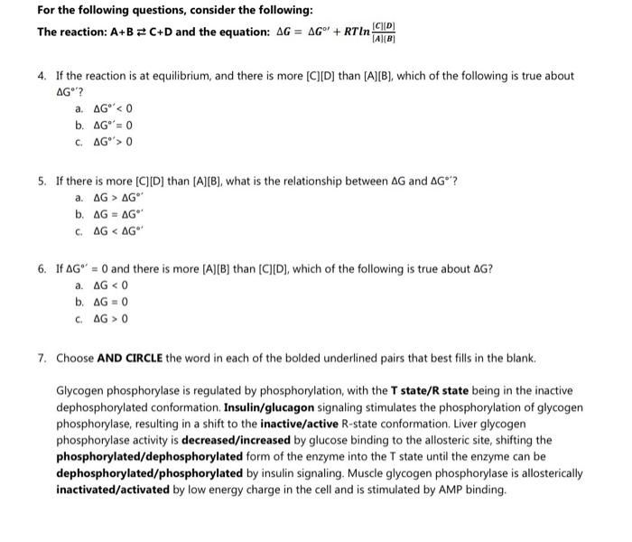 Solved For the following questions, consider the following: | Chegg.com