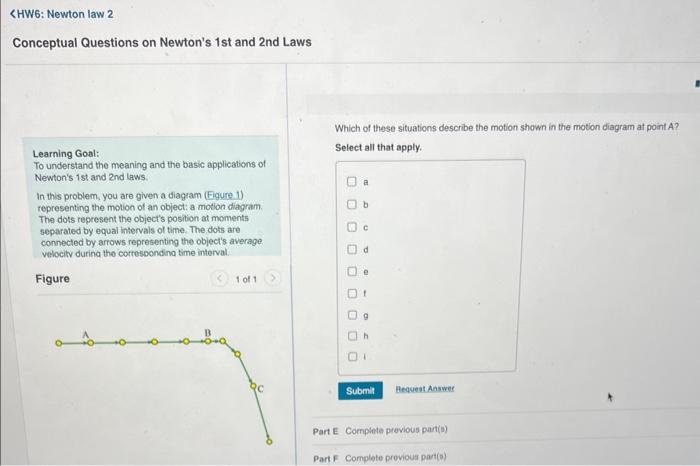 Conceptual Questions on Newton's 1st and 2nd Laws | Chegg.com