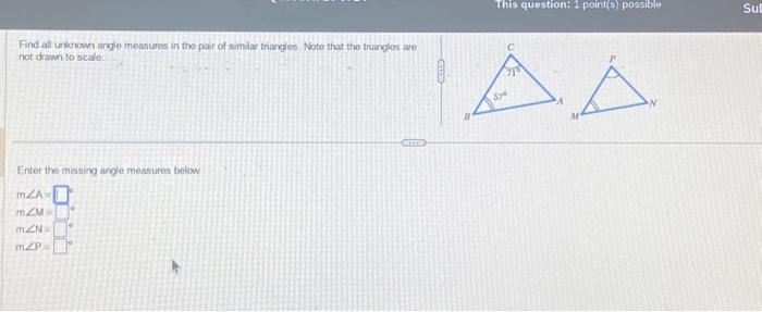 Solved Find all unknown angle measures in the pair of | Chegg.com
