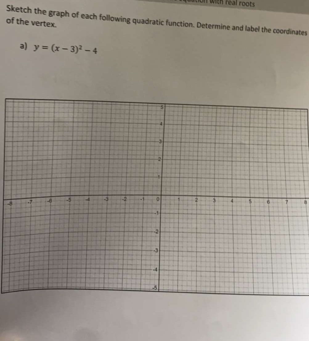 Solved Sketch the graph of each following quadratic | Chegg.com