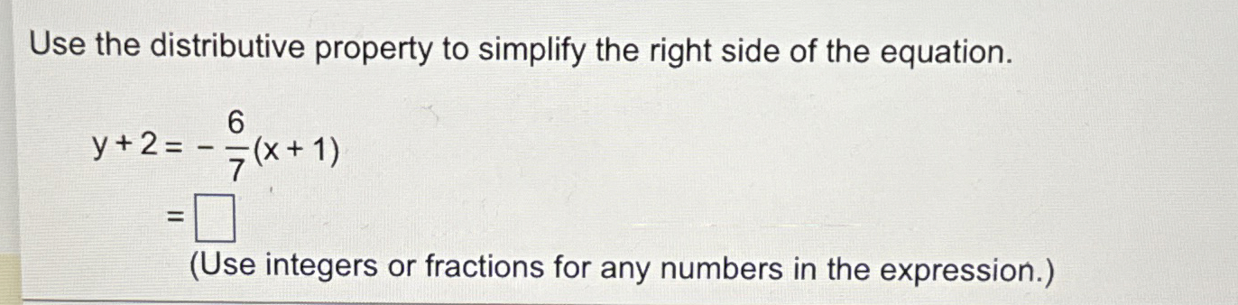 Solved Use the distributive property to simplify the right | Chegg.com