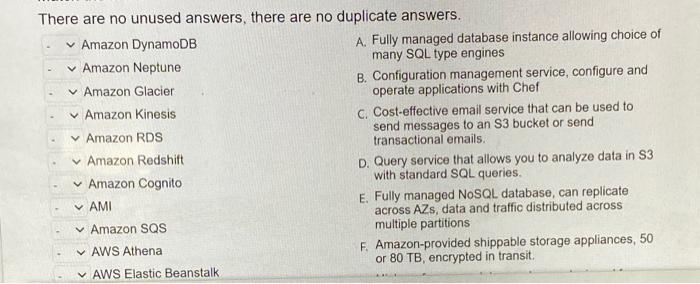 Solved There are no unused answers, there are no duplicate | Chegg.com