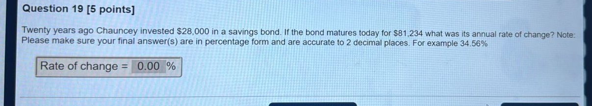 Solved Question 19 [5 ﻿points]Twenty years ago Chauncey | Chegg.com