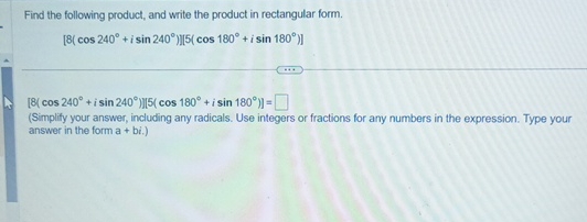 Solved Find the following product, and write the product in | Chegg.com