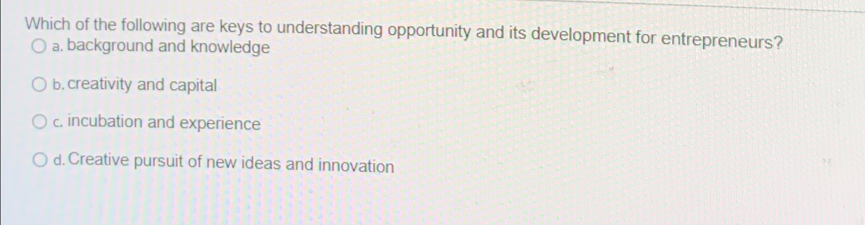 Solved Which of the following are keys to understanding | Chegg.com