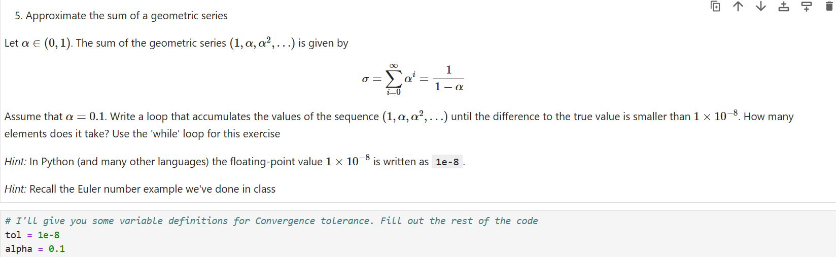 Solved Approximate the sum of a geometric seriesLet . ﻿The | Chegg.com