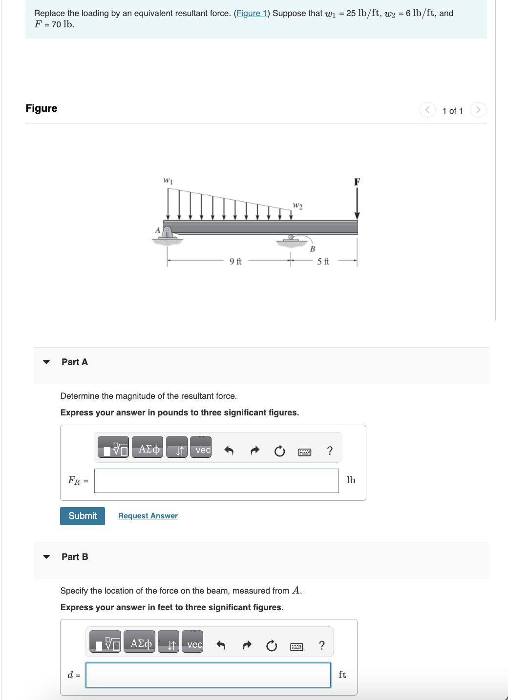 Solved Determine the magnitude of the resultant force. | Chegg.com