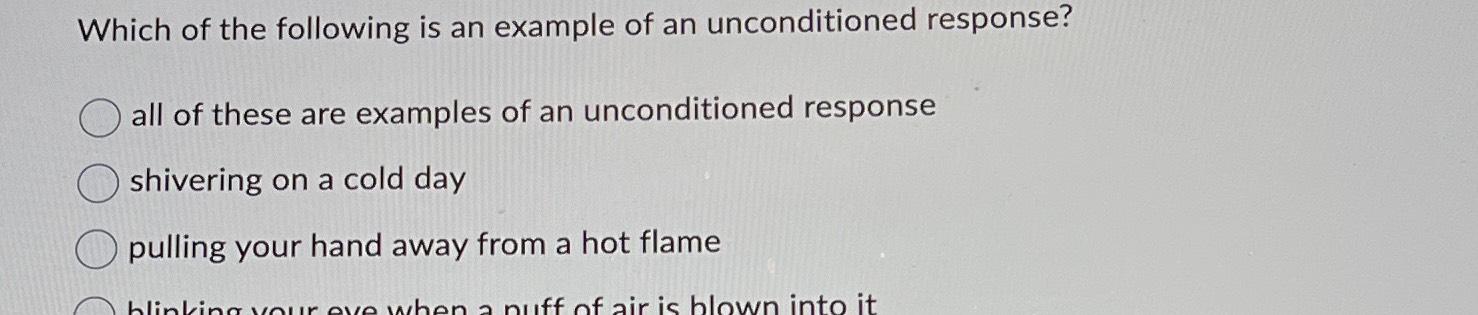 Solved Which of the following is an example of an | Chegg.com
